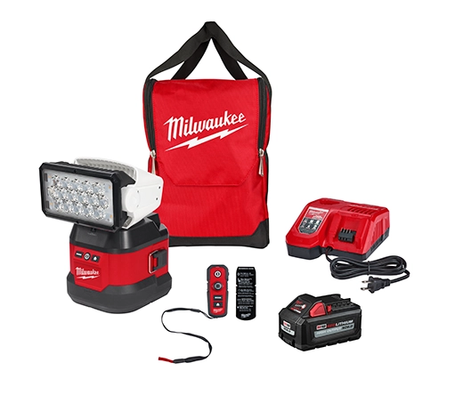 M18 Utility Remote Control Search Light Kit w/ Portable Base ...