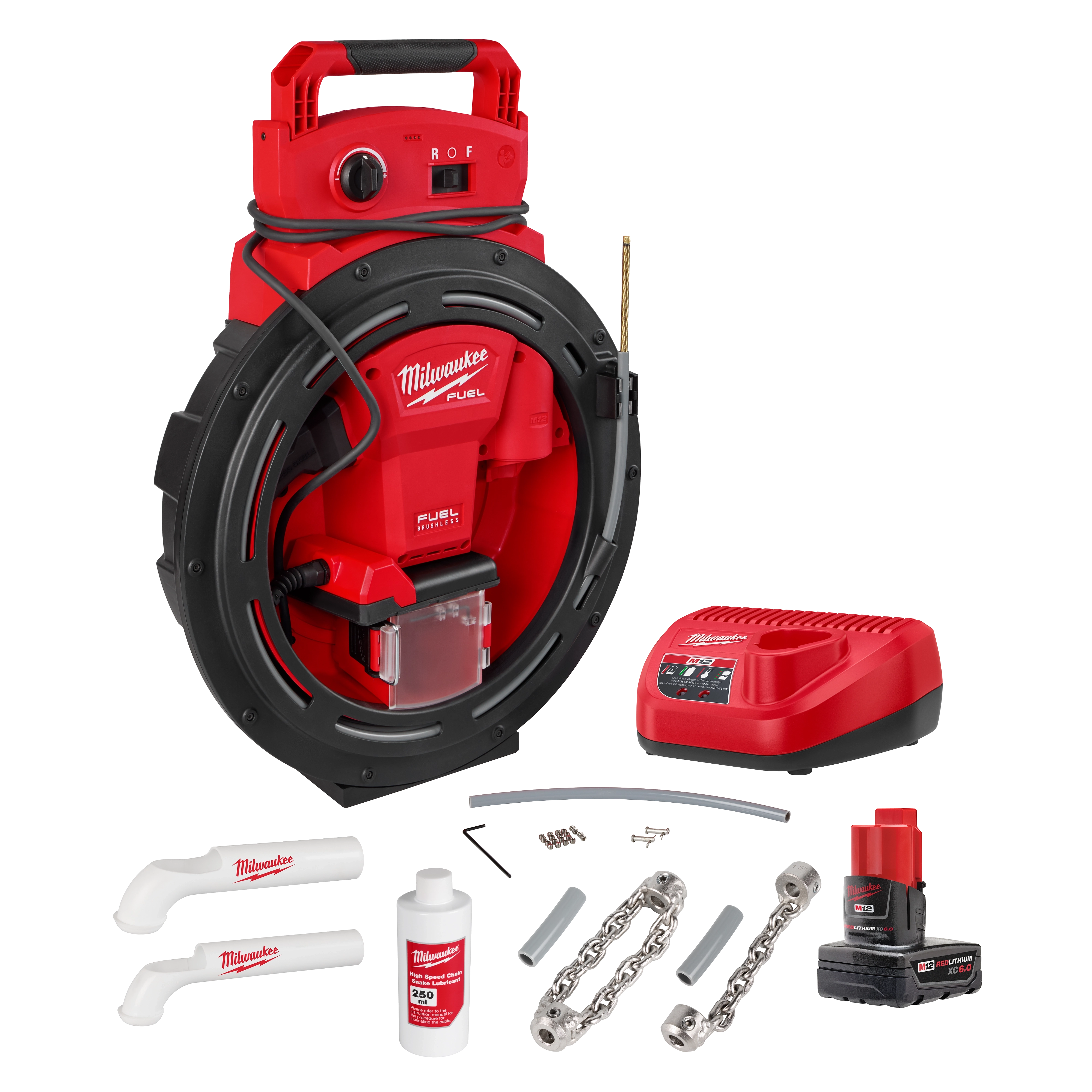 M12 FUEL™ High Speed Chain Snake for 1-1/4”-2” Pipes | Milwaukee Tool