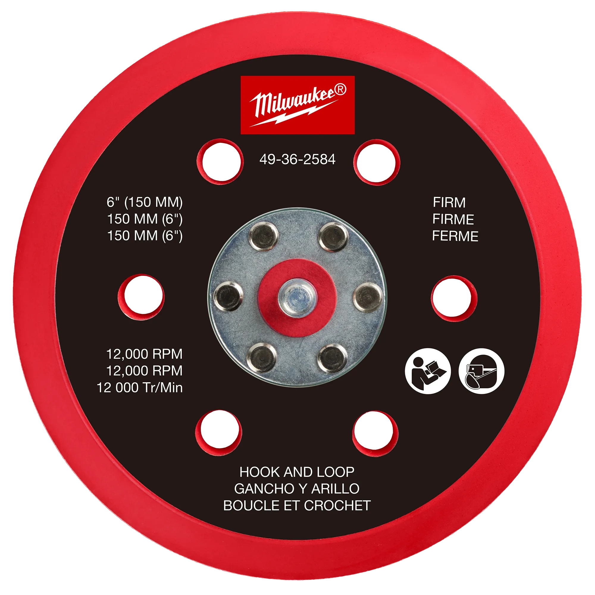 6 in Pressure Sensitive Adhesive Sander Backing Pad