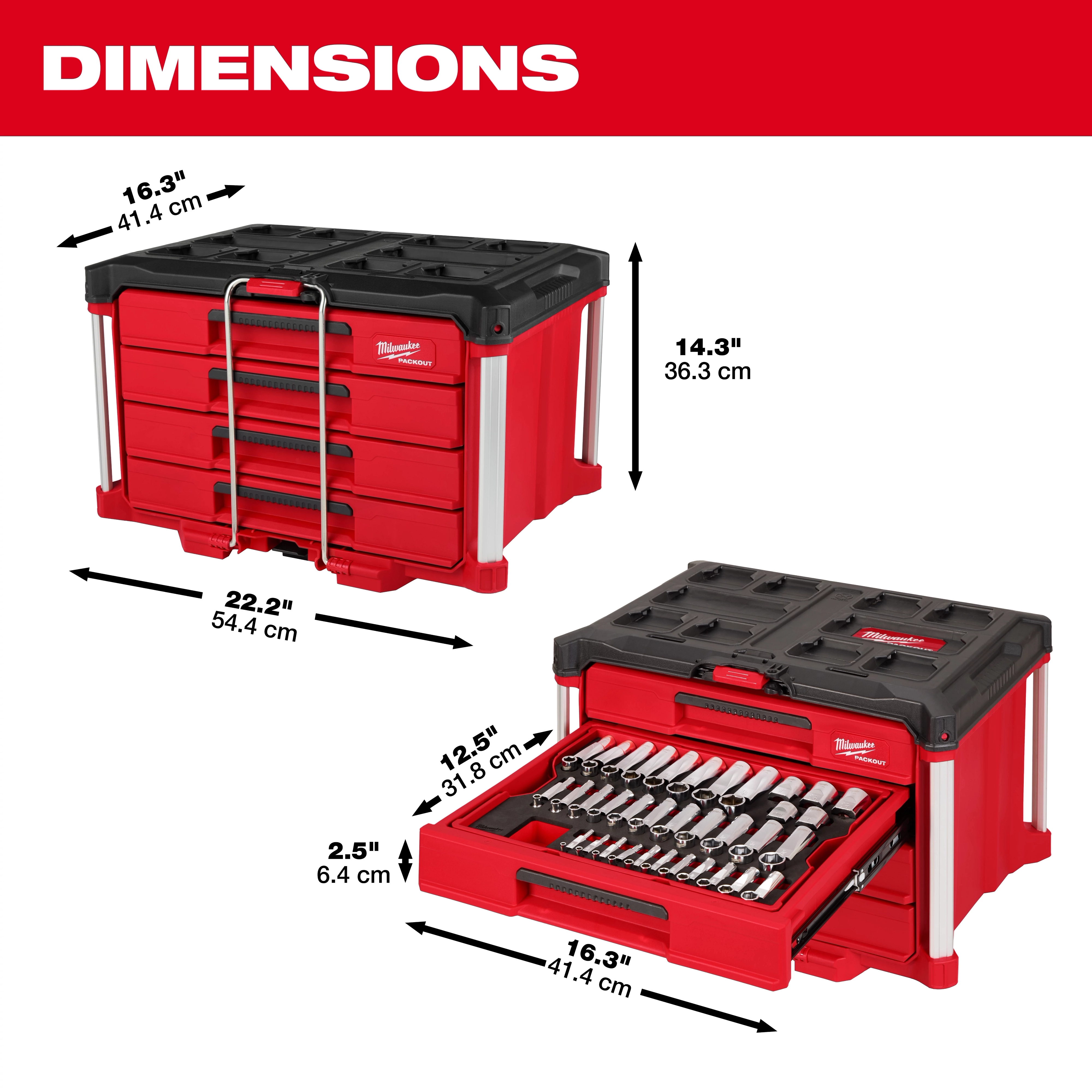 60pc. Metric & SAE Combination Wrench Set w/ PACKOUT™ Organizer | Milwaukee Tool