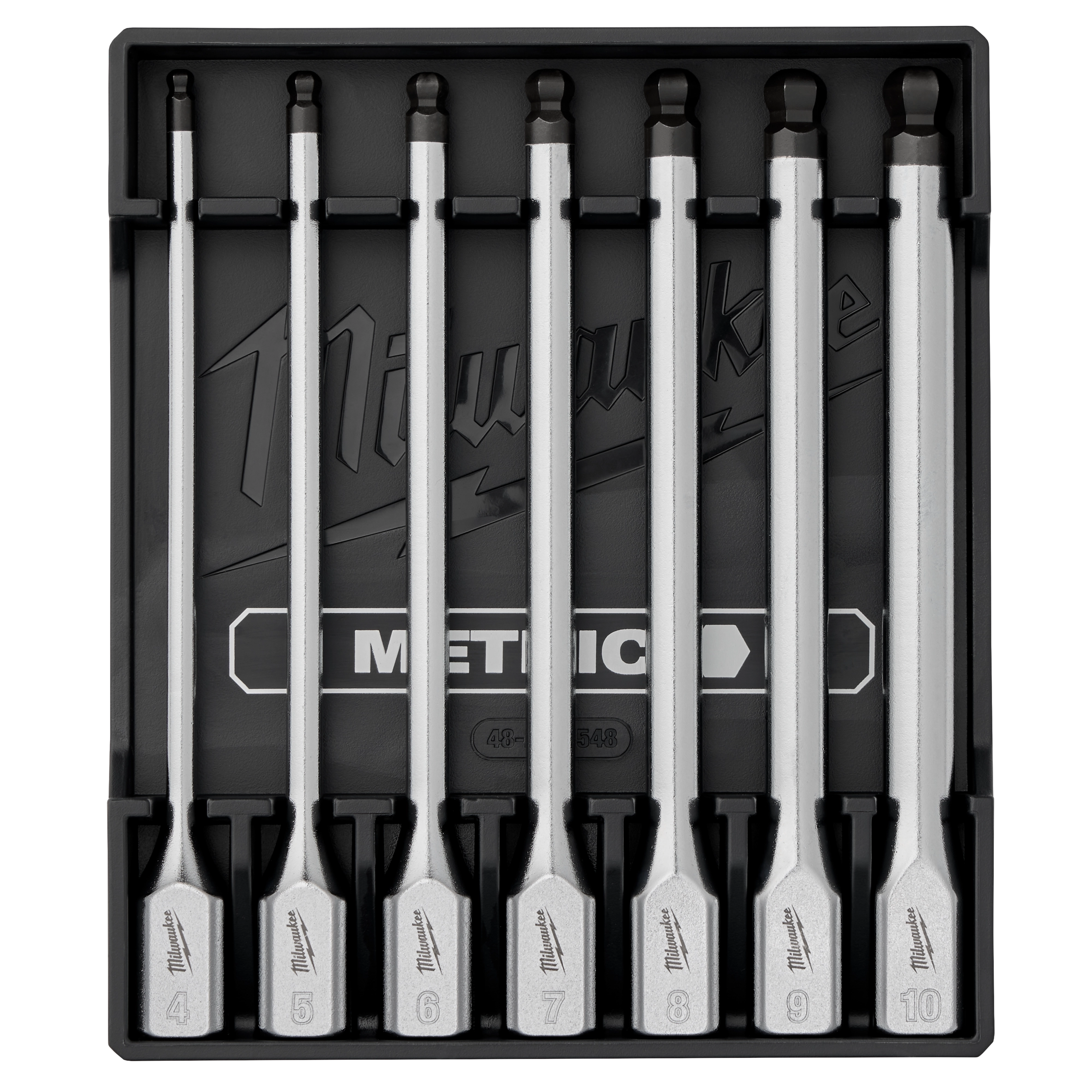 7pc 3/8" Drive Long Ball End Hex Bit Socket Set - Metric | Milwaukee Tool