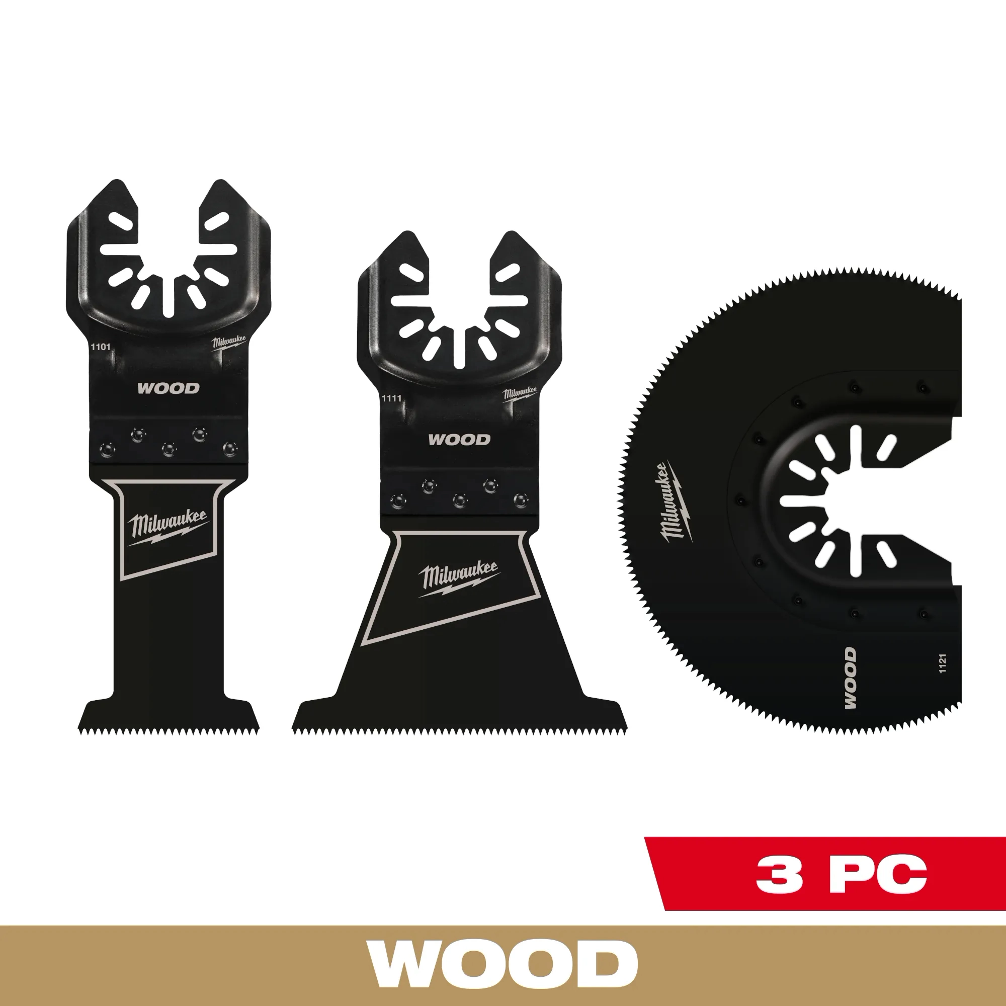 3PC) HCS Wood Multi-Tool Blade Variety Pack Milwaukee Tool, 47% OFF