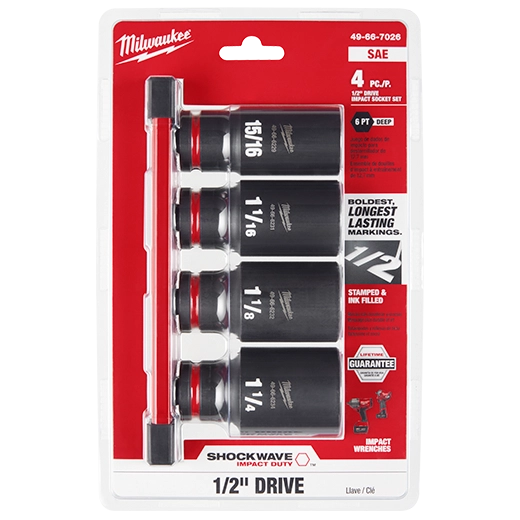 4PC SHOCKWAVE Impact Duty™ Socket Set | Milwaukee Tool