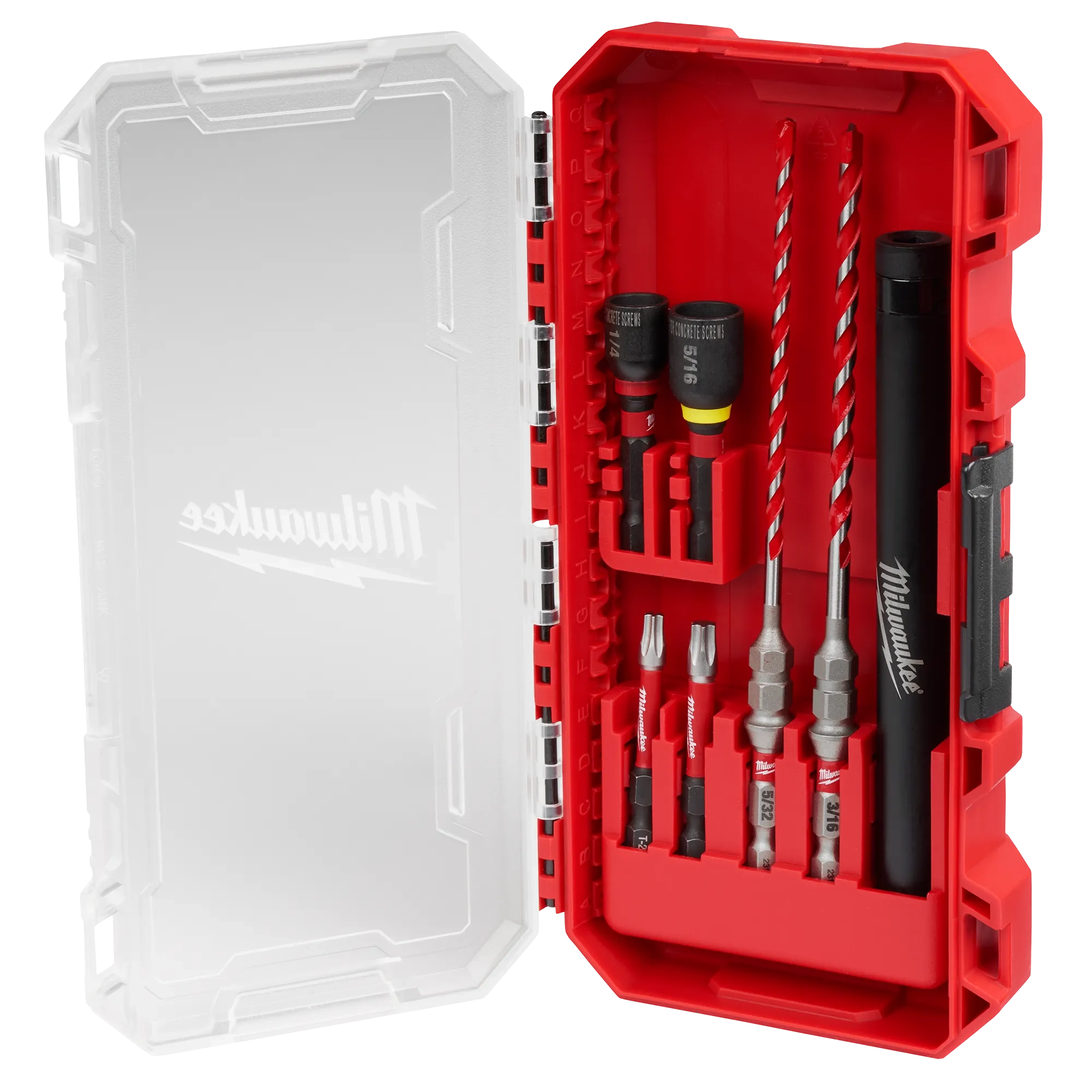 (7PC) SHOCKWAVE Impact Duty™ Concrete Screw Installation Kit ...