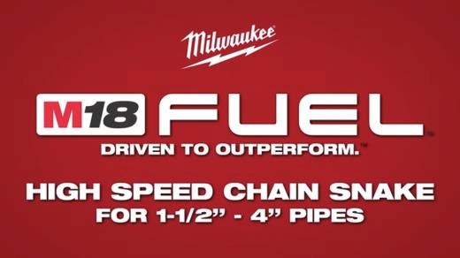 M18 FUEL™ High Speed Chain Snake for 1-1/2” – 4” Pipes | Milwaukee Tool