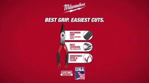 8" Long Nose Dipped Grip Pliers (USA) | Milwaukee Tool