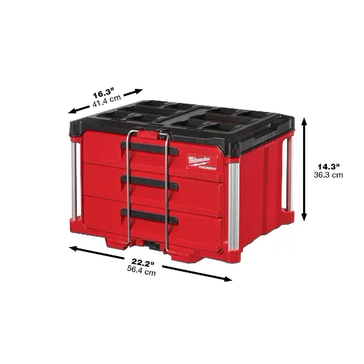 MILWAUKEE® PACKOUT™ 3-Drawer Tool Box | Milwaukee Tool