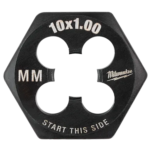 M10-1.00 mm 1-Inch Hex Threading Die | Milwaukee Tool