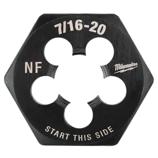 7/16"-20 NF 1-Inch Hex Threading Die | Milwaukee Tool