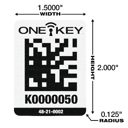 ONE-KEY Asset ID Tag – Lg. Plastic Surface | Milwaukee Tool