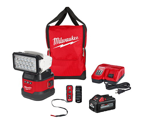 M18 Utility Remote Control Search Light Kit w/ Portable Base ...