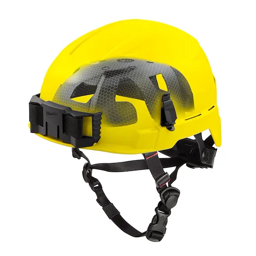 Class E BOLT™ Yellow Safety Helmet w/ IMPACT ARMOR™ Liner | Milwaukee Tool