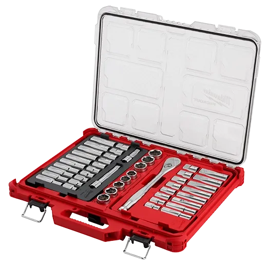 Drive Ratchet & Socket Set with PACKOUT™ Organizer | Milwaukee Tool